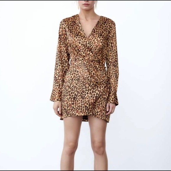 Zara | Dresses | Zara Leopard Print Dress | Poshmark